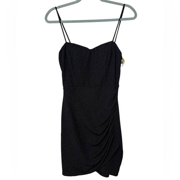 Windsor | Dresses | Windsor Large Sparkly Spaghetti Strap Black Mini Dress | Poshmark